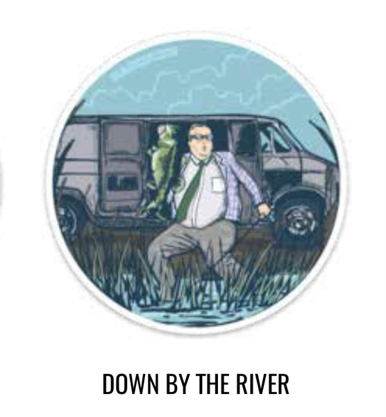 Down by the river sticker – RiversEdgeOutfittersNC